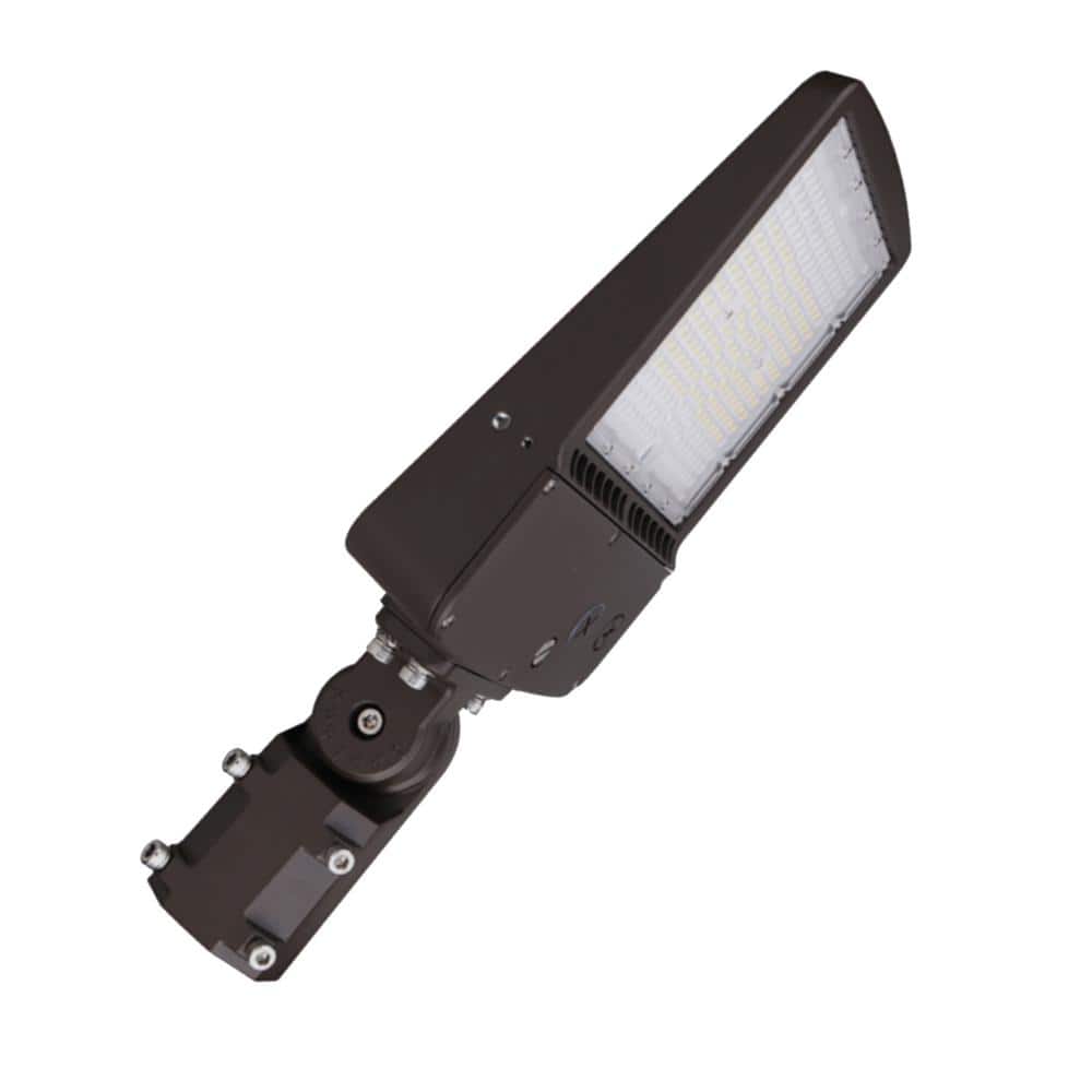 MEDINAH POWER 400- Watt Equivalent Integrated LED Dimmable Bronze Area ...