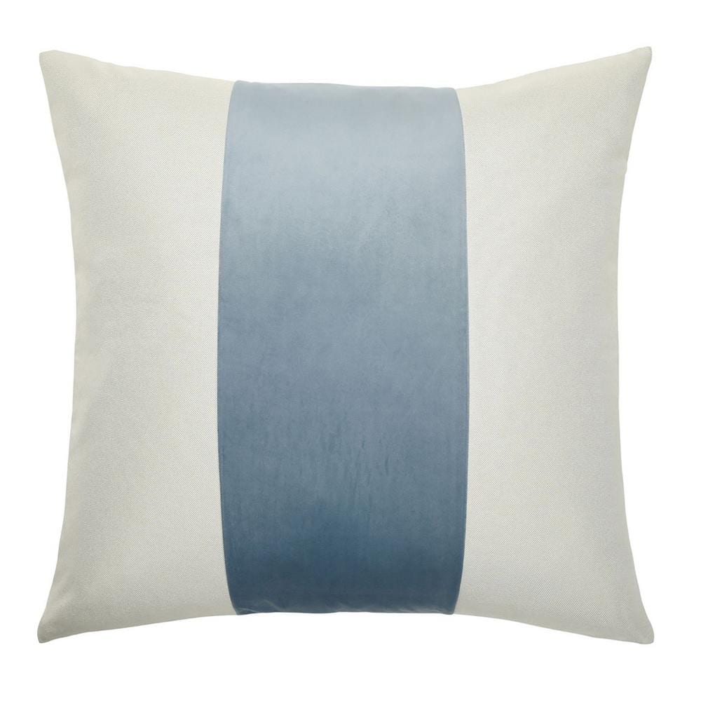 StyleCraft Two Tone Blue Canvas Solid Cotton 24 in. Throw Pillow ...