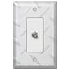 AMERELLE Diamond Plate 1 Gang Coax Aluminum Wall Plate - Aluminum 955CX ...
