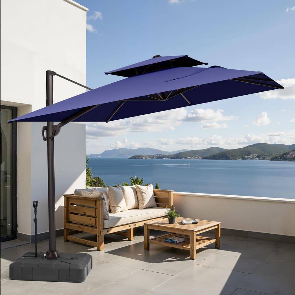 Reviews for Crestlive Products 11 ft. x 9 ft. Patio Cantilever Umbrella ...