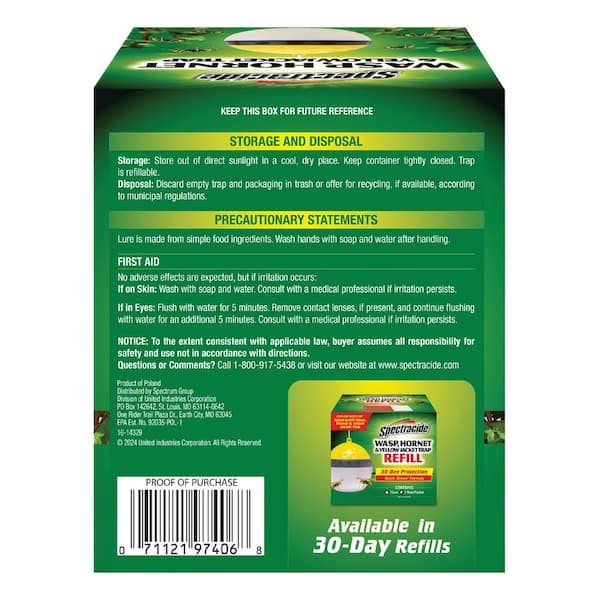 Spectracide Wasp, Hornet and Yellow Jacket Canister Insect Trap (1 ...