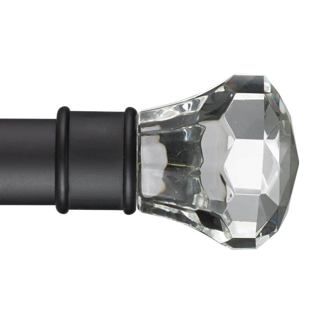 Art Decor 4 ft. Non-Telescoping 1-1/8 in. Single Curtain Rod with Rings ...