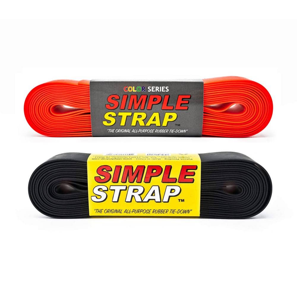SIMPLE STRAP Simple Strap 20 ft. Regular Duty 2-Pack SS1-RED-BLK - The ...