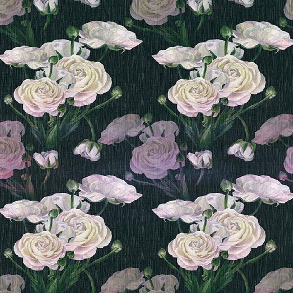 Jeedeson Pink Roses Vinyl Peel and Stick Wallpaper Roll, Removable ...