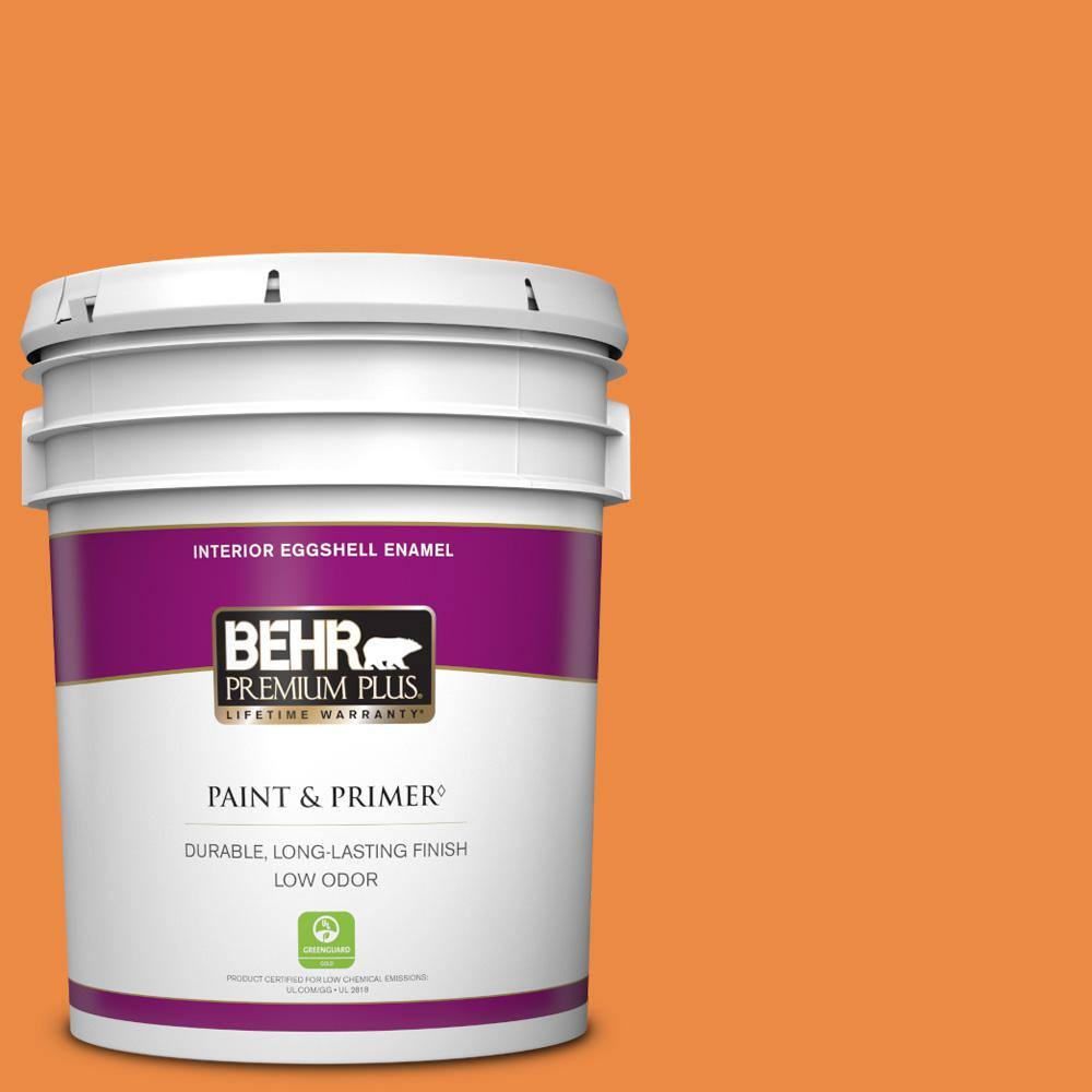 BEHR PREMIUM PLUS 5 gal. #P230-7 Acapulco Sun Eggshell Enamel Low Odor ...