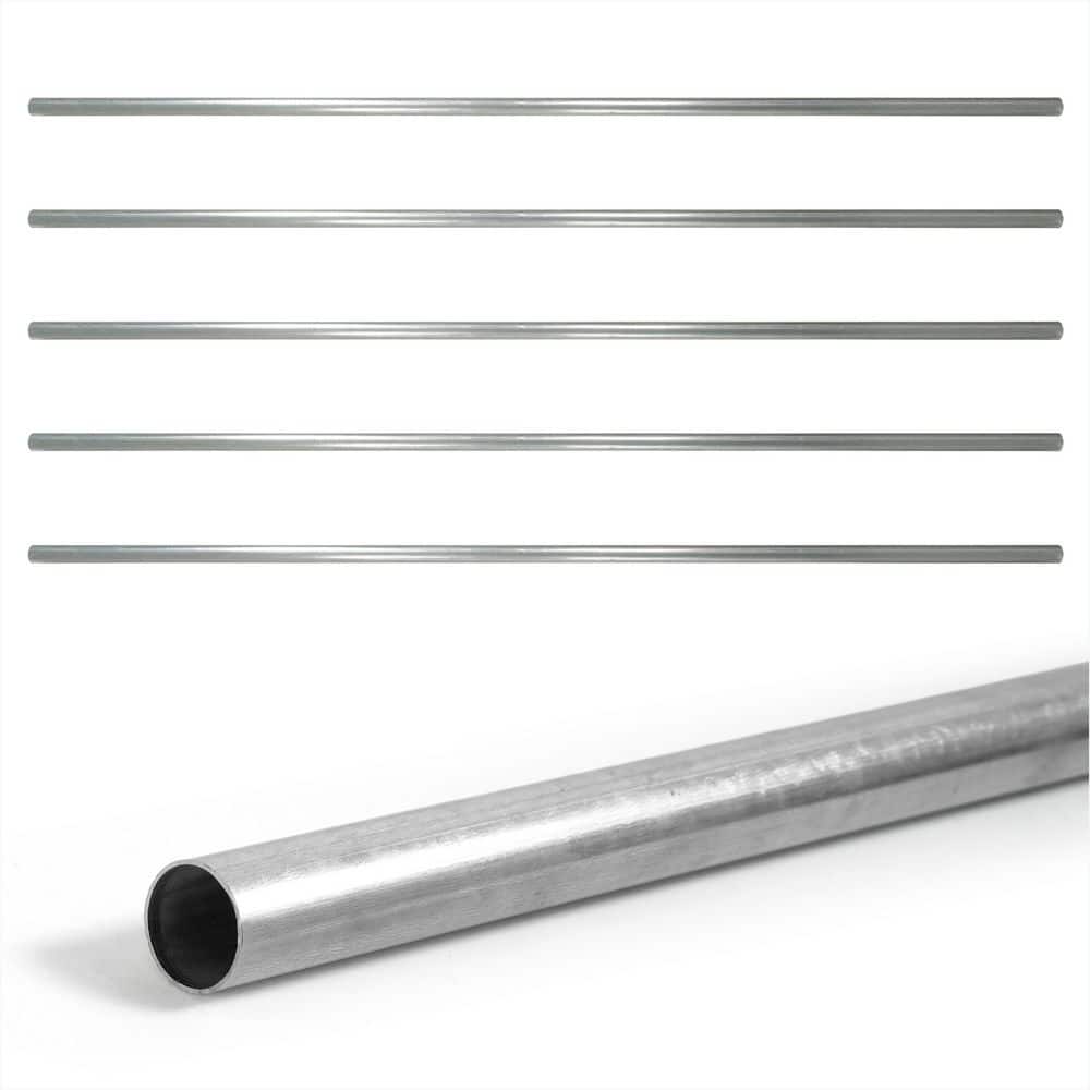 Fencer Wire 1-5/8 in. Chain Link Fence Silver Galvanized Steel Top Rail ...