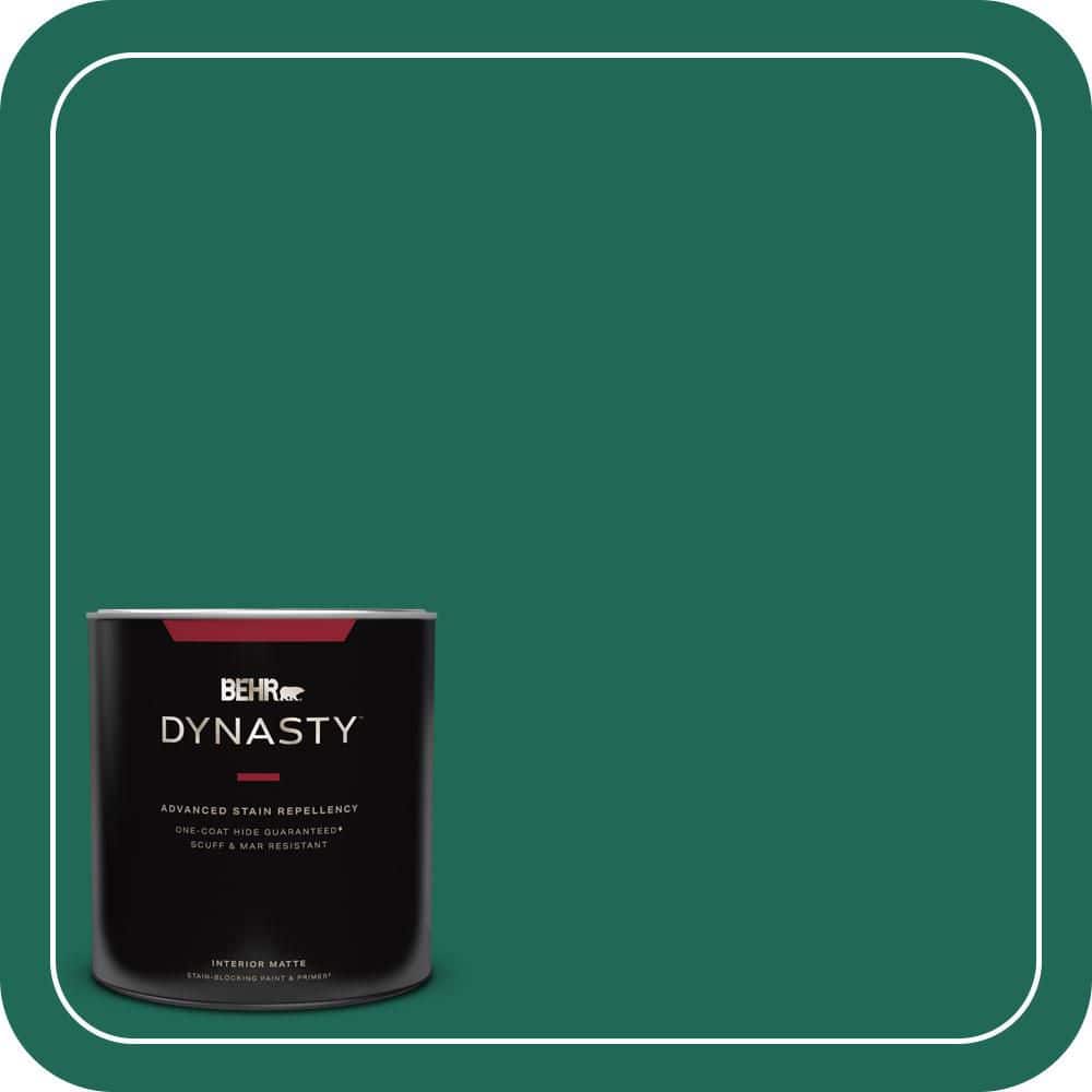 BEHR DYNASTY 1 qt. #S-H-480 Forest Rain Matte Interior Stain-Blocking ...
