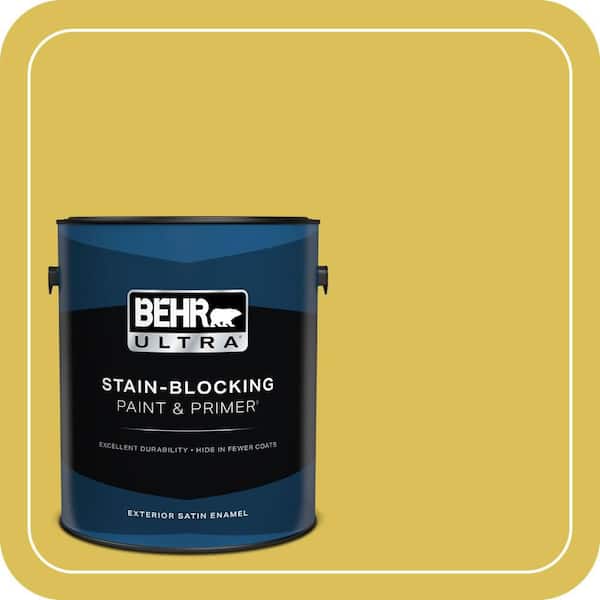 BEHR ULTRA 1 gal. #P320-6A Flustered Mustard Satin Enamel Exterior ...