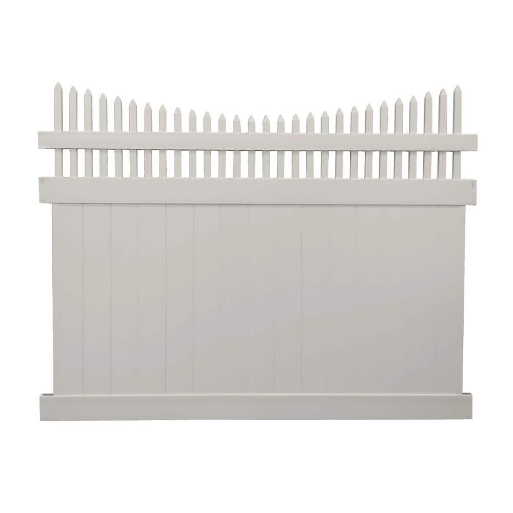 Weatherables Halifax 6 ft. H x 8 ft. W Tan Vinyl Privacy Fence Panel ...