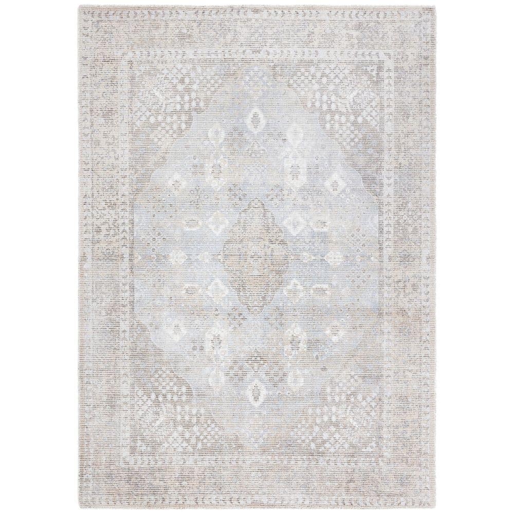 SAFAVIEH Restoration Vintage Beige/Sand 6 ft. x 9 ft. Ornate Border ...