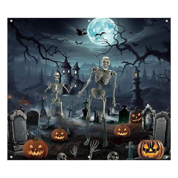 .N/A Halloween Car Decoration Kit with Spooky Graveyard Scene ...