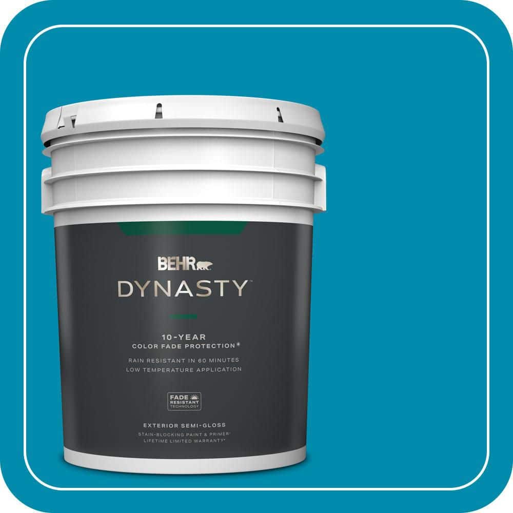 BEHR DYNASTY 5 gal. #530B-7 Riviera Paradise Semi-Gloss Exterior Stain ...