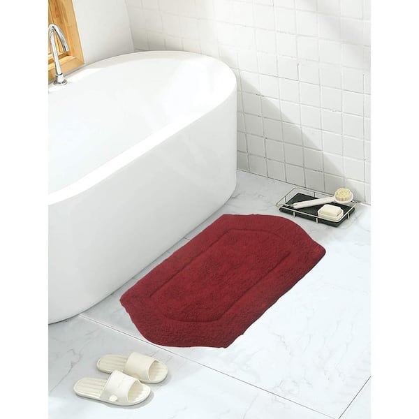 HOME WEAVERS INC Waterford Collection 100% Cotton Tufted Bath Rug, 17 ...