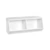 ClosetMaid KidSpace 36 in. W x 15 in. H White Stackable Angled 2-Cube ...