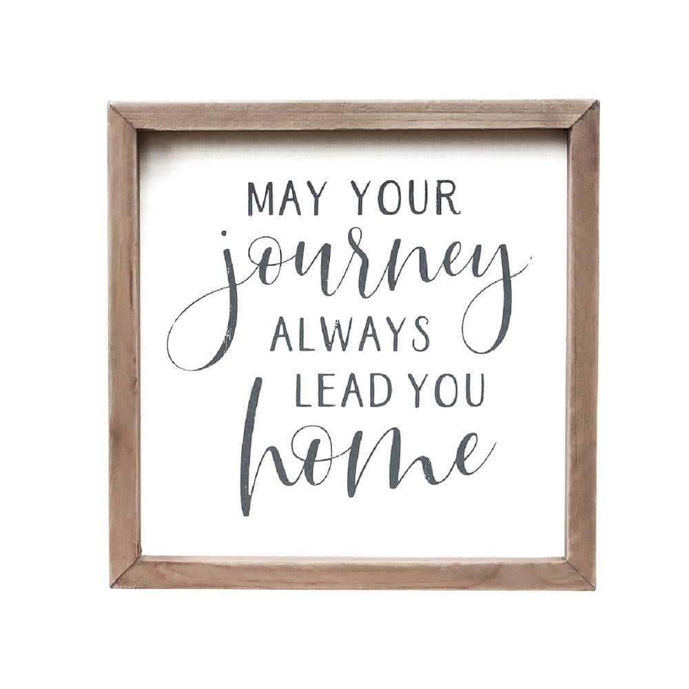 PARISLOFT May Your Journey Always Lead You Home Framed Wood Wall ...