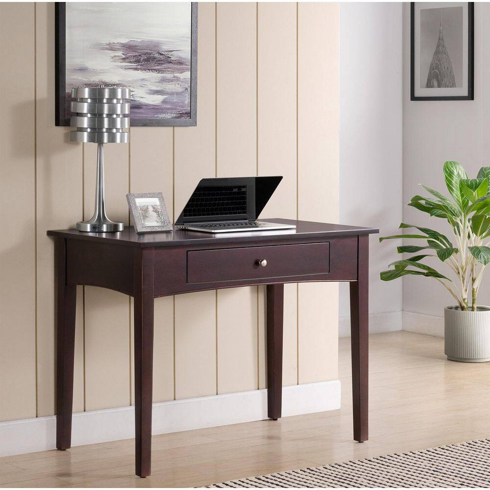 Alaterre Furniture Shaker Cottage 40 in. Espresso Desk, Transitional ...