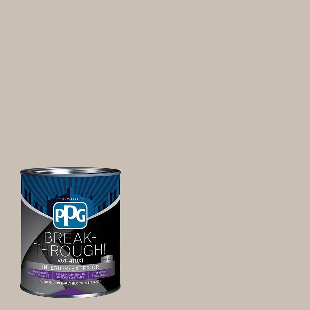 Break-Through! 1 qt. PPG1023-3 Ashen Satin Door, Trim & Cabinet Paint ...
