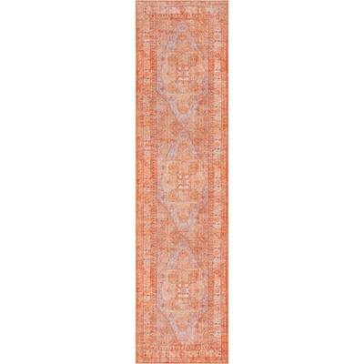 Well Woven Nile Gila Vintage Bohemian Medallion Botanical Border Rust 5 ...