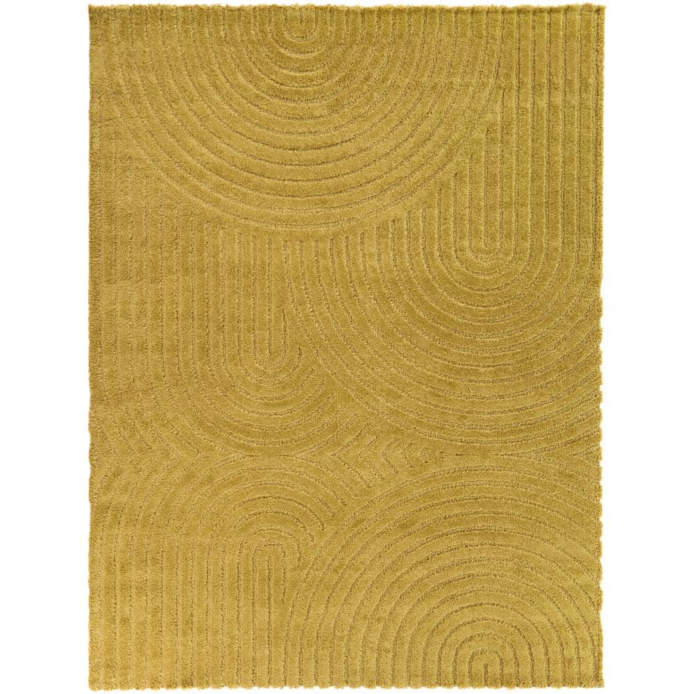 BALTA Caserio Gold 5 ft. x 7 ft. Abstract Area Rug 3124808 - The Home Depot