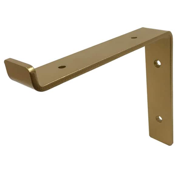 Crates & Pallet 8 in. Gold Steel Shelf Bracket For Wood Shelving 69106