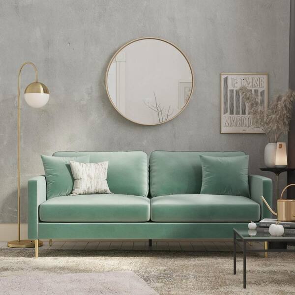 Seafoam Green Sofa | Baci Living Room