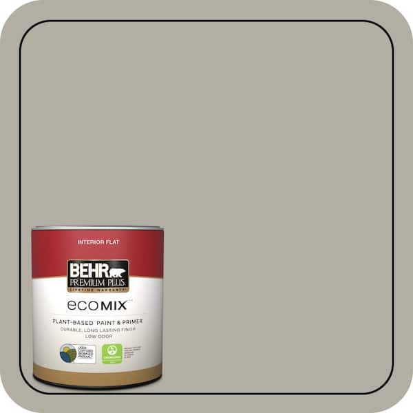 BEHR PREMIUM PLUS 1 qt. #790D-4 Granite Boulder Flat EcoMix Plant-Based ...