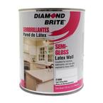 Diamond Brite Paint 1 qt. High Hiding White Semi-Gloss Latex Interior ...