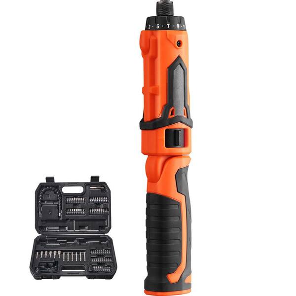 SKYSHALO Cordless Screwdriver Set, 4-Volt 7Nm Electric Screwdriver ...