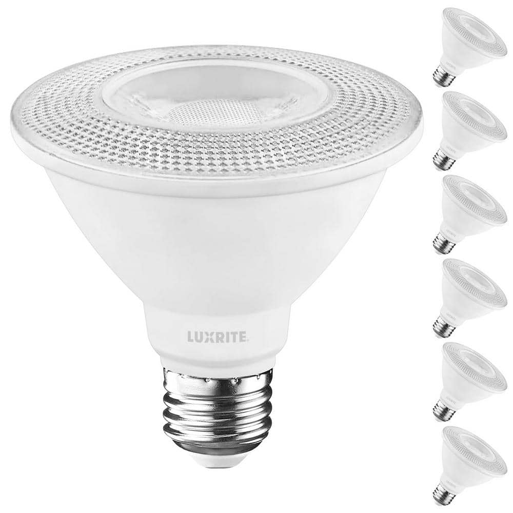 LUXRITE 75-Watt Equivalent PAR30 Short Neck Flood LED Light Bulb 2700K ...