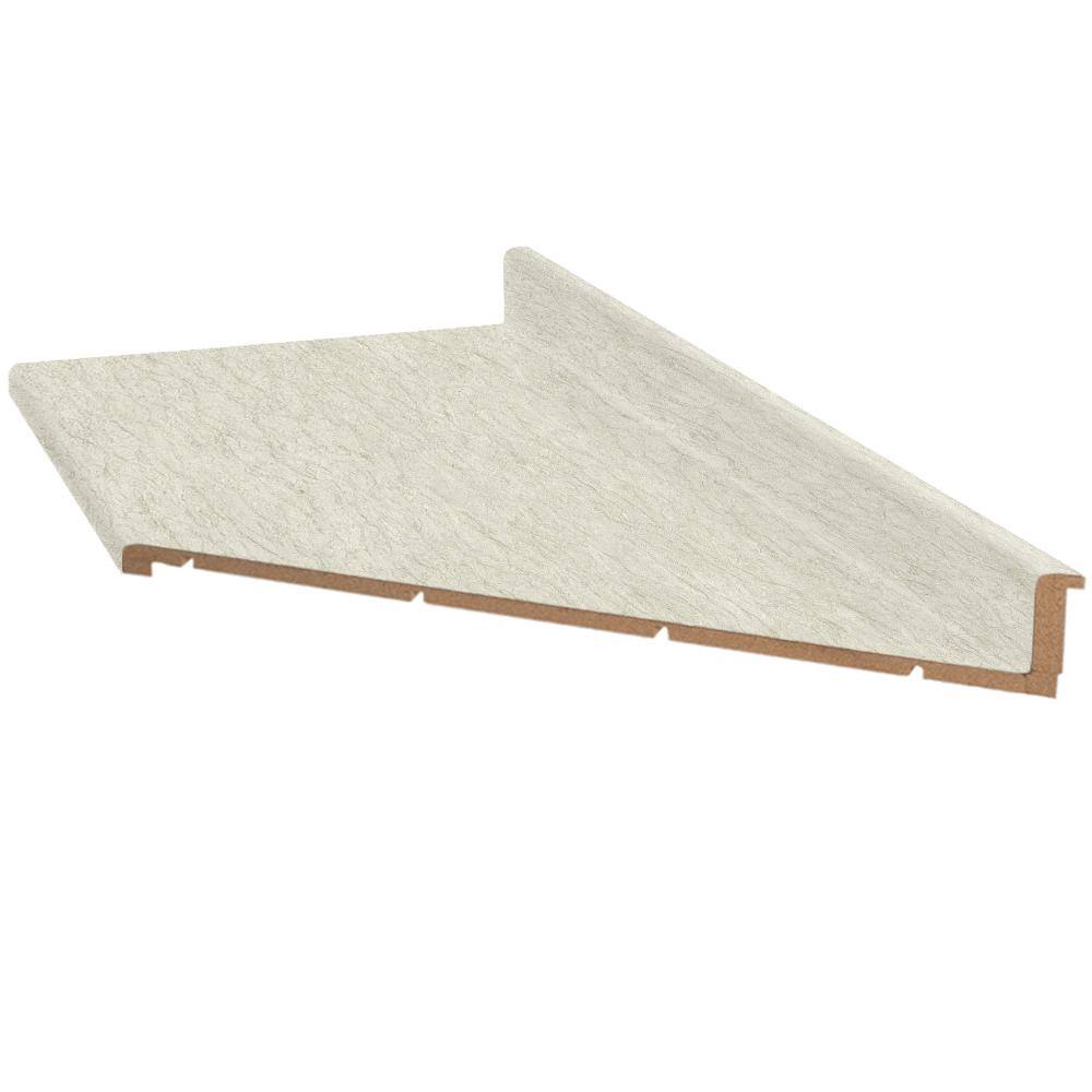 Hampton Bay 10 ft. Right Miter Laminate Countertop in Textured White ...