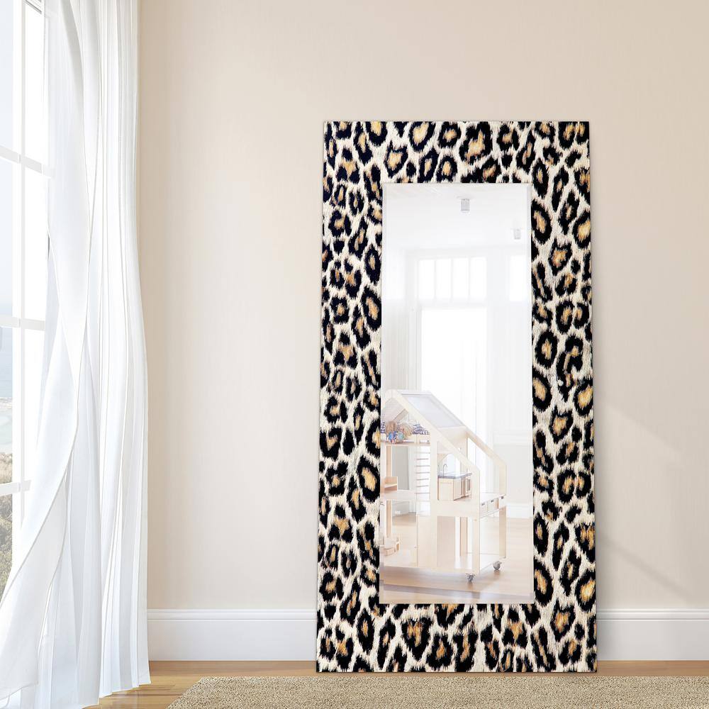 Empire Art Direct 72 in. x 36 in. Leopard Rectangle Framed Printed ...