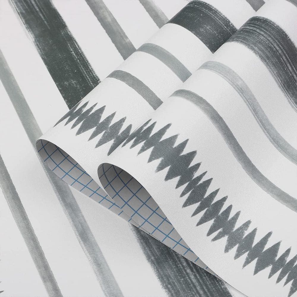 Grey Line Stripe Contact Paper Peel and Stick Wallpaper Z0BYLYZCWL ...