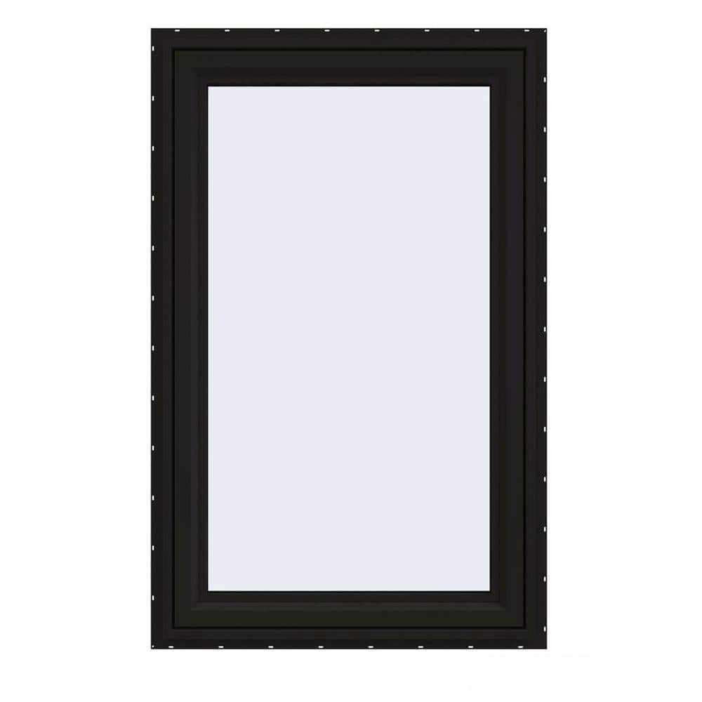 JELD-WEN 24 in. x 36 in. V-4500 Series Black Exterior/White Interior ...