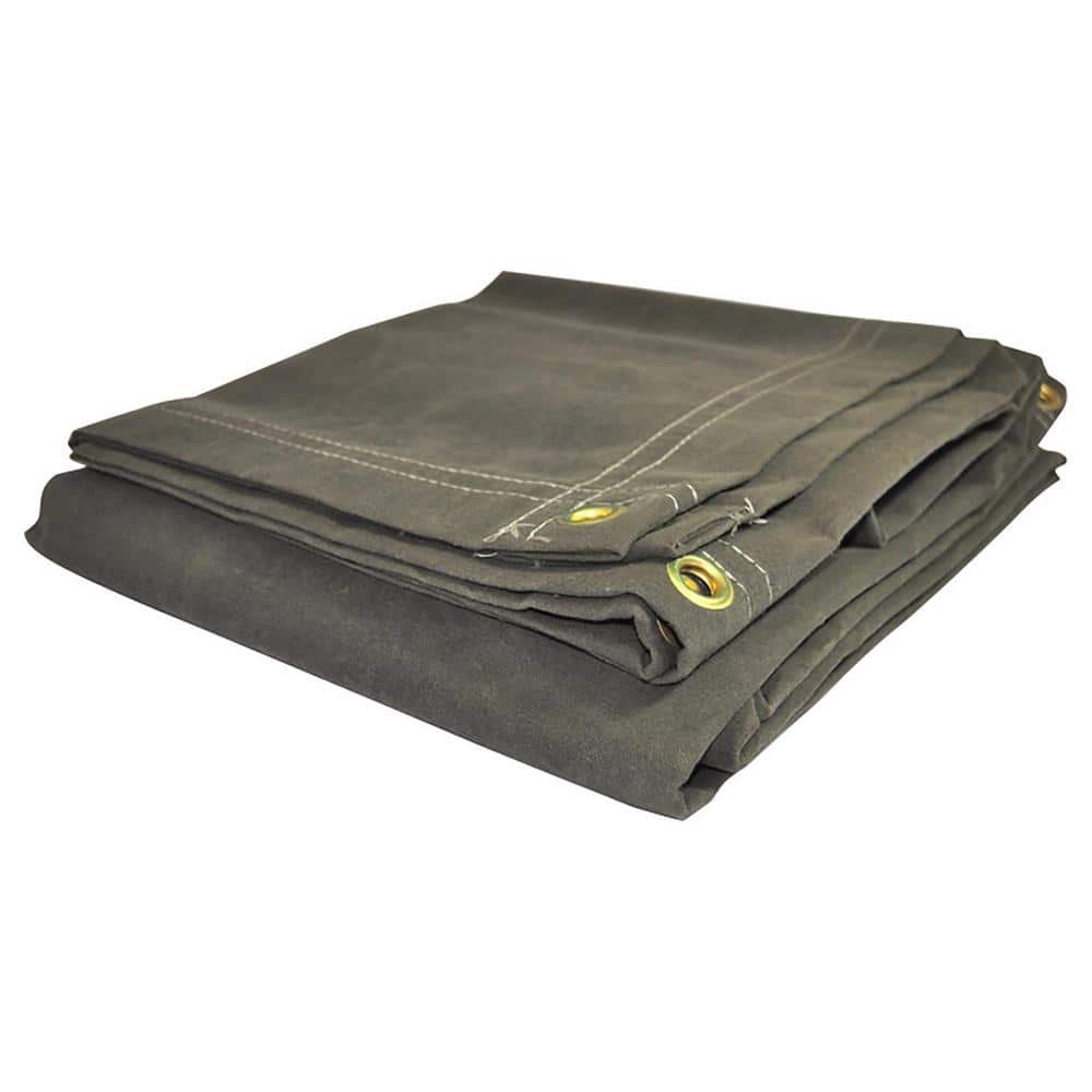 FOREMOST TARP CO Dry Top 10 ft. W X 12 ft. L Heavy Duty Canvas Tarp Olive 7008305 - The Home Depot