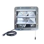 iLIVING 10 in. Wall Mounted Shutter Exhaust Fan with Thermospeed ...