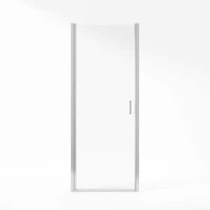 ANGELES HOME 31-32 in. W x 72 in. H Semi-Frameless Pivot Shower Door in ...