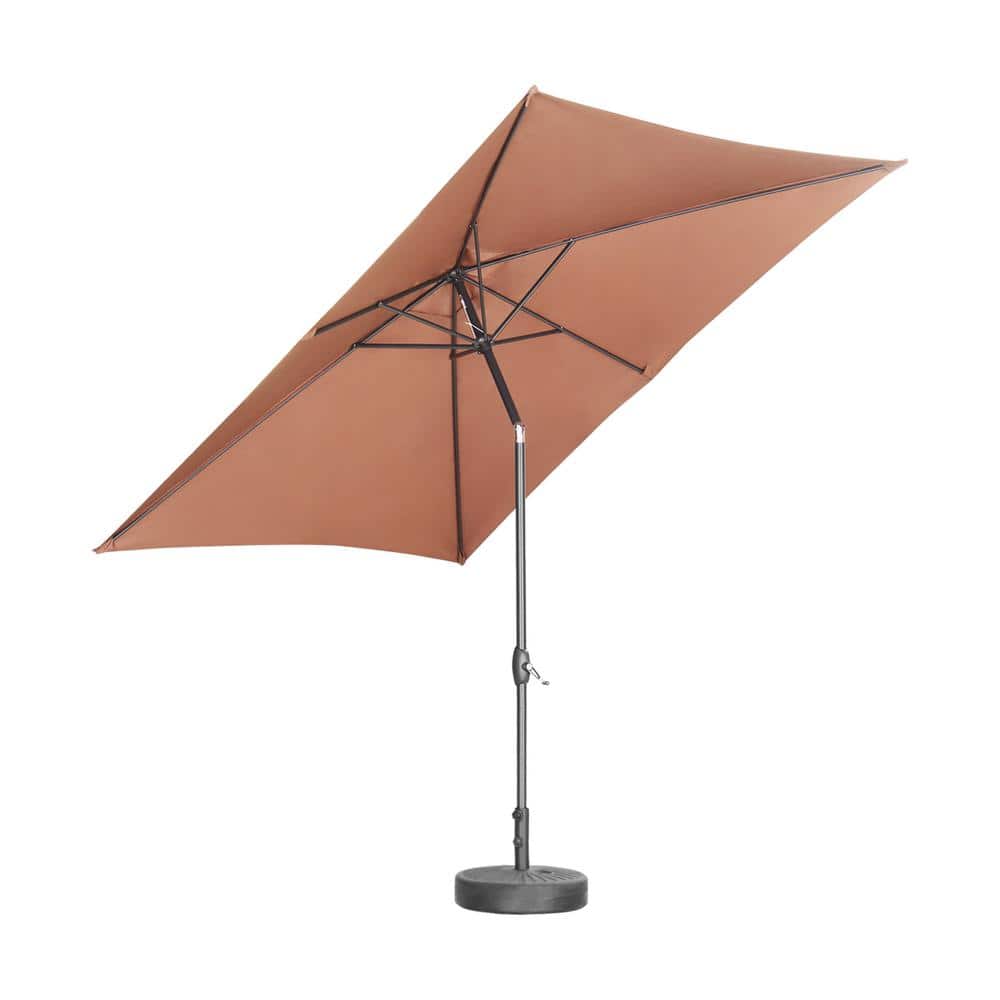 OVASTLKUY 6.5 ft. x 10 ft. Square Patio Outdoor Market Table Umbrella ...
