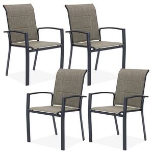 DIFY Sandshell Frame All-Weather Stackable Metal Outdoor Patio Chairs ...
