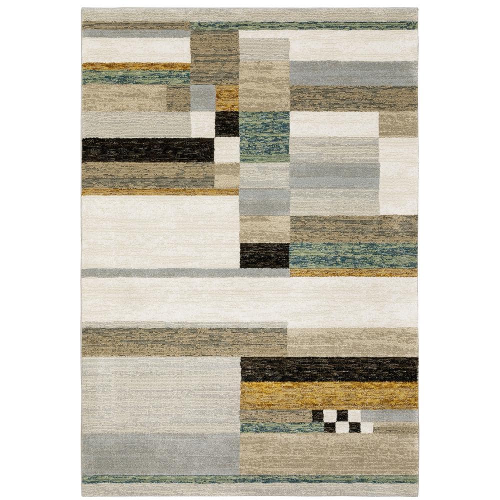 AVERLEY HOME Saturn Multi-Colored 8 ft. x 10 ft. Modern Art-Deco ...