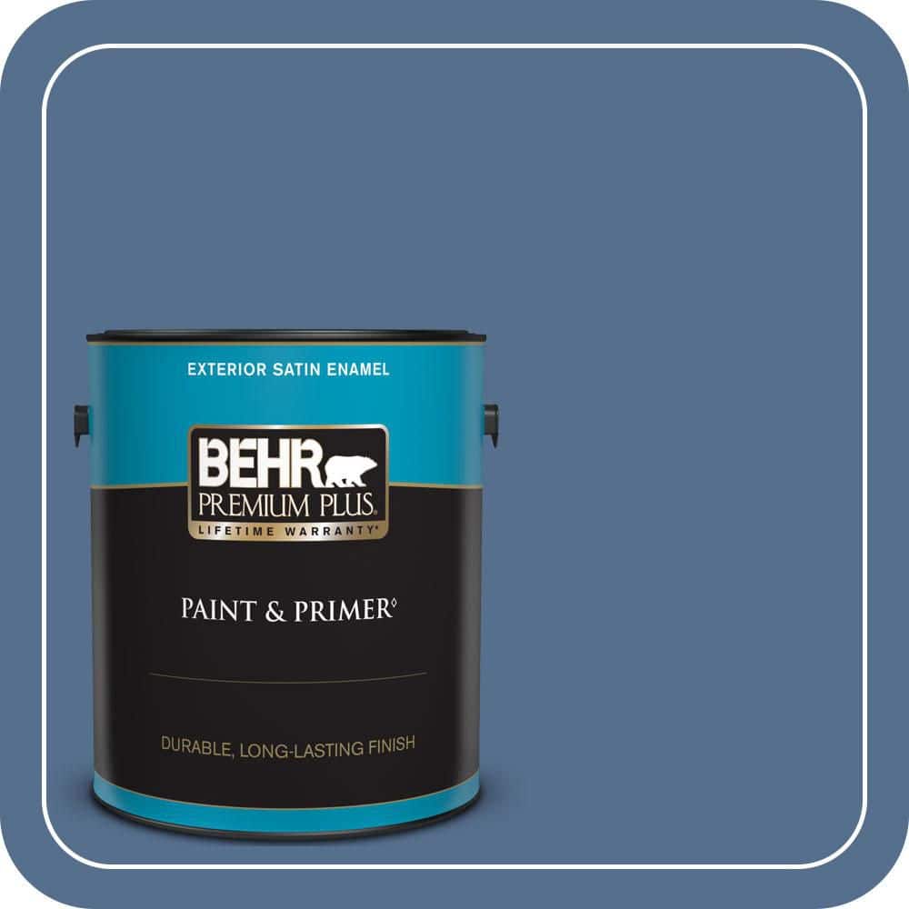 BEHR PREMIUM PLUS 1 gal. #PPF-47 Porch Song Satin Enamel Exterior Paint ...