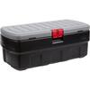 Rubbermaid 48 gal. Black Action Packer Lockable Latch Storage Box Tote ...