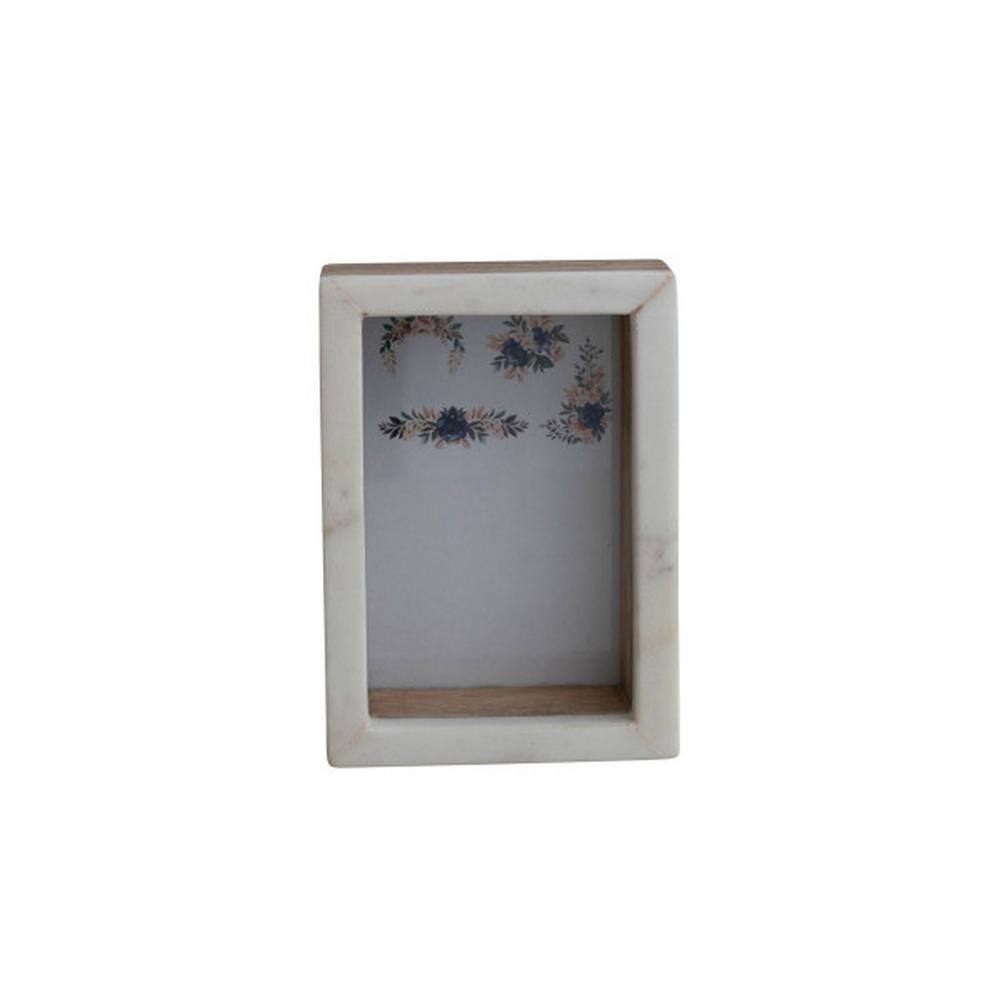 Storied Home 4 in. x 6 in. White and Natural Picture Frame DF7373 - The ...