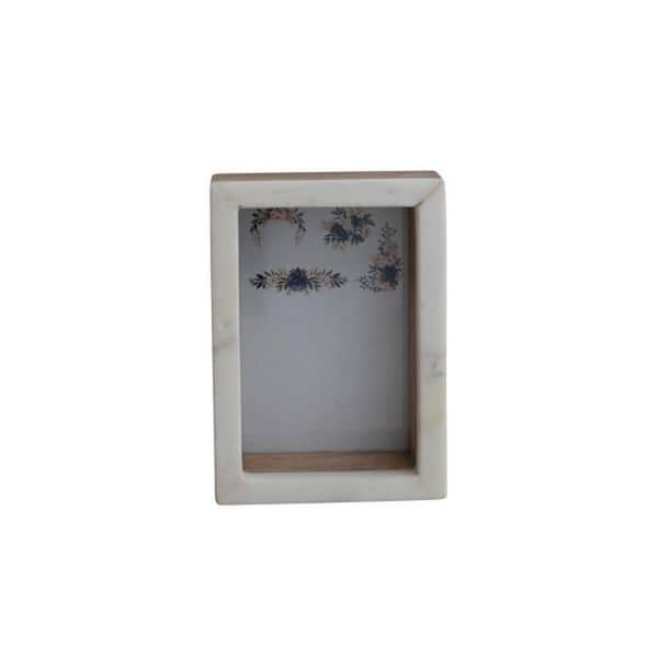 Storied Home 4 in. x 6 in. White and Natural Picture Frame DF7373 - The ...