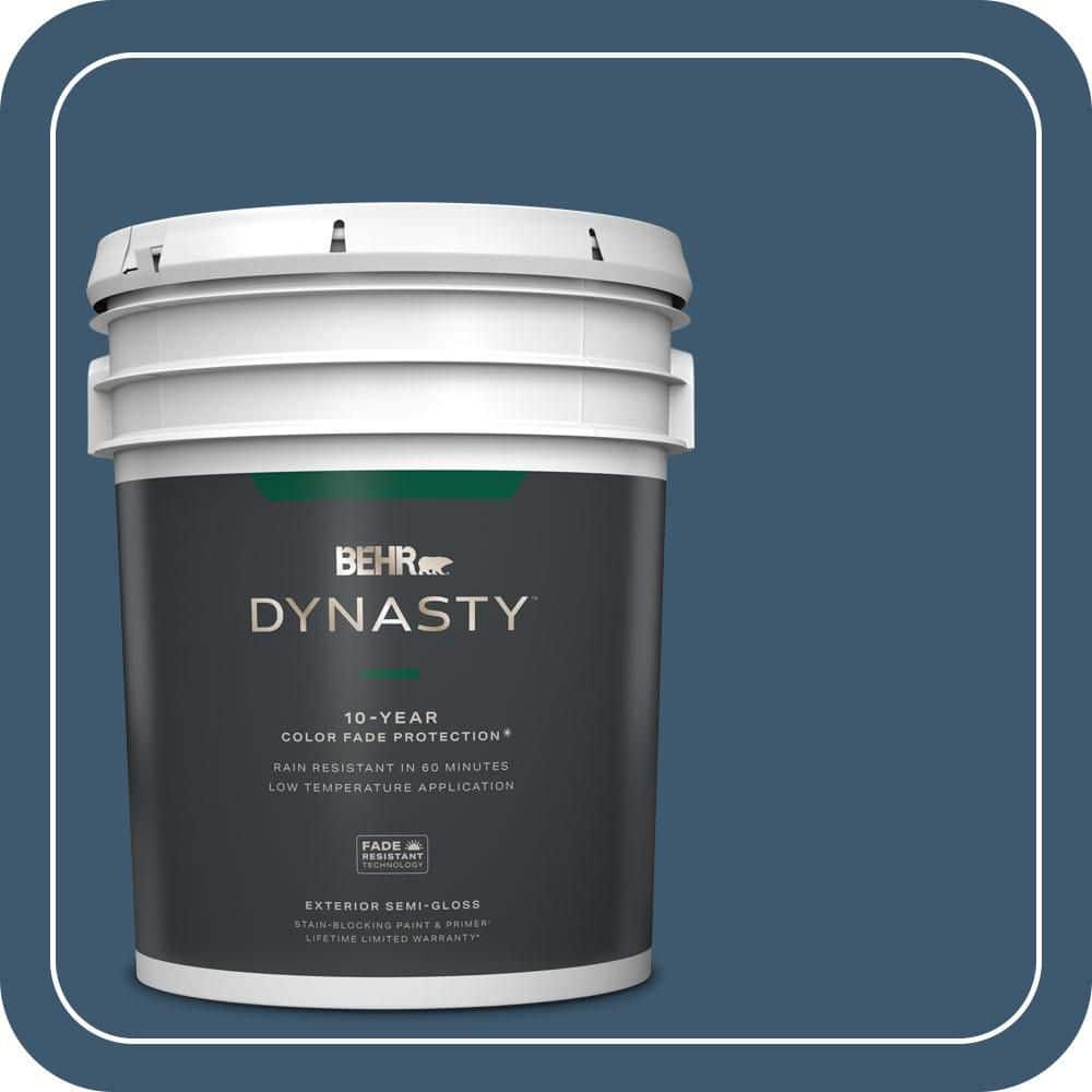 BEHR DYNASTY 5 gal. #BXC-24 Atlantic Tide Semi-Gloss Exterior Stain ...