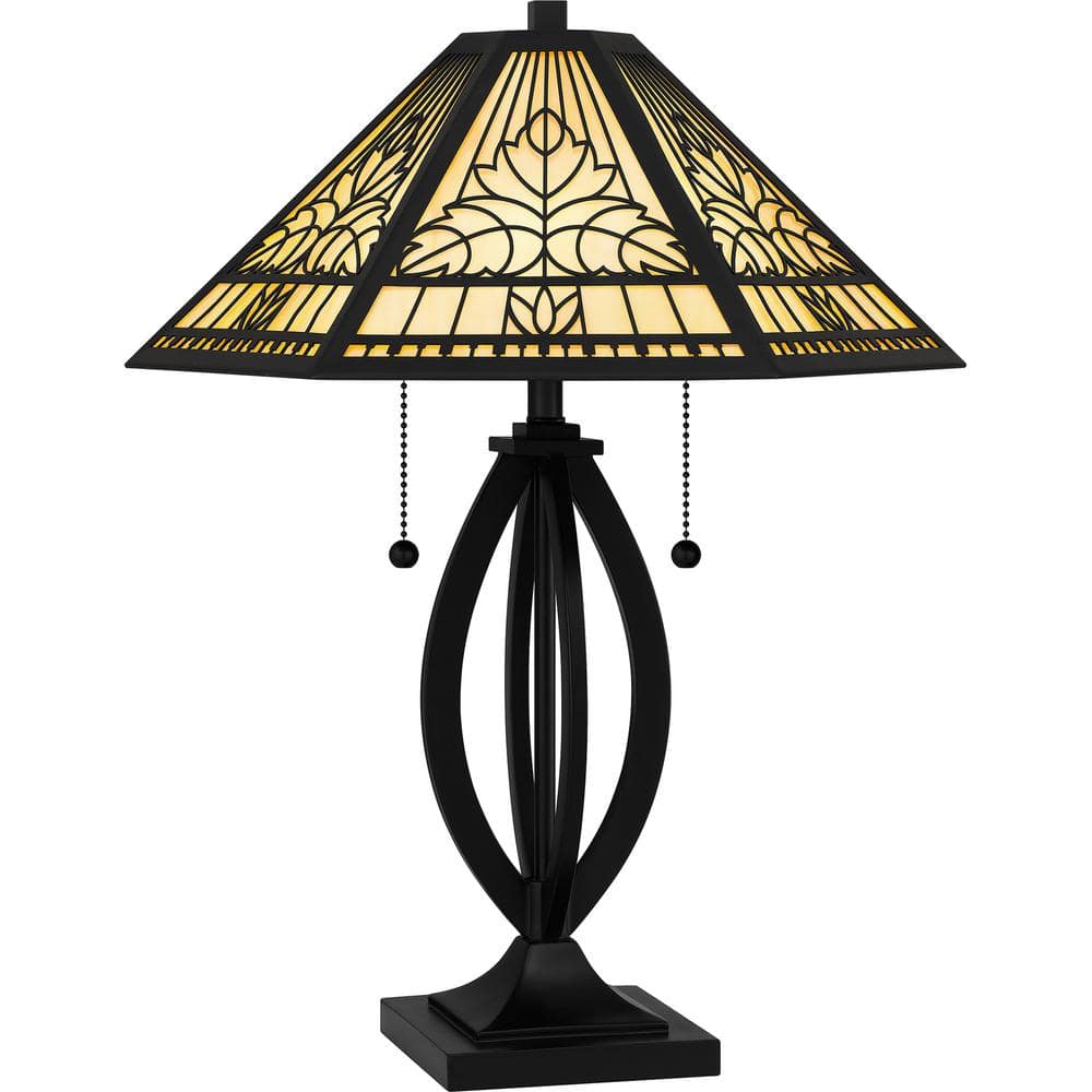 Quoizel James 22.75 in. Matte Black Tiffany Table Lamp TF6151MBK - The ...