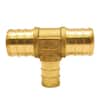 Apollo 3/4 in. x 3/4 in. x 1/2 in. Brass PEX-B Barb Reducing Tee (5-Pack) APXT3434125PK - The ...
