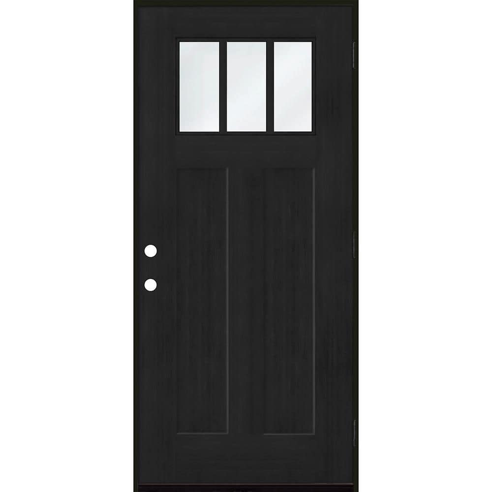 Steves & Sons Regency 36 in. x 80 in. 1/4 TopL 3SDL Clear Glass LHOS ...