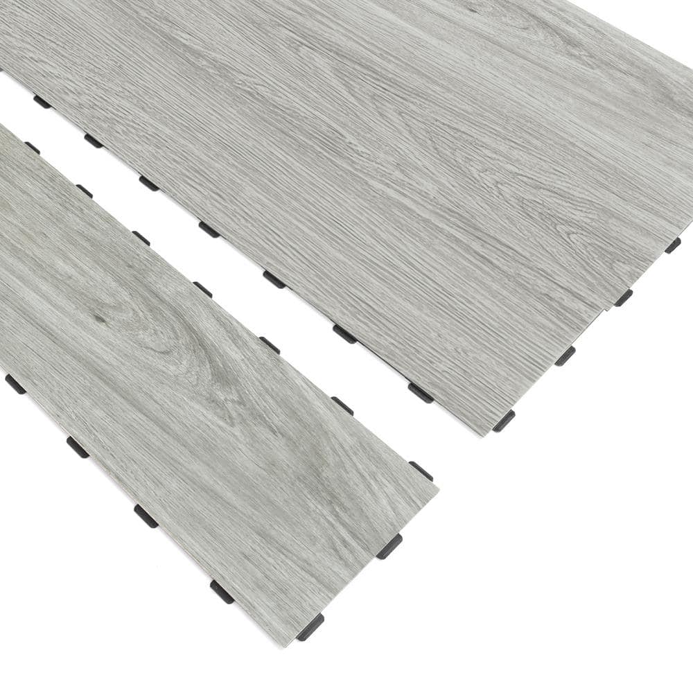 Art3d Wood Look Gray 5 MIL 36 in. L x 6 in. W Waterproof Click Lock ...