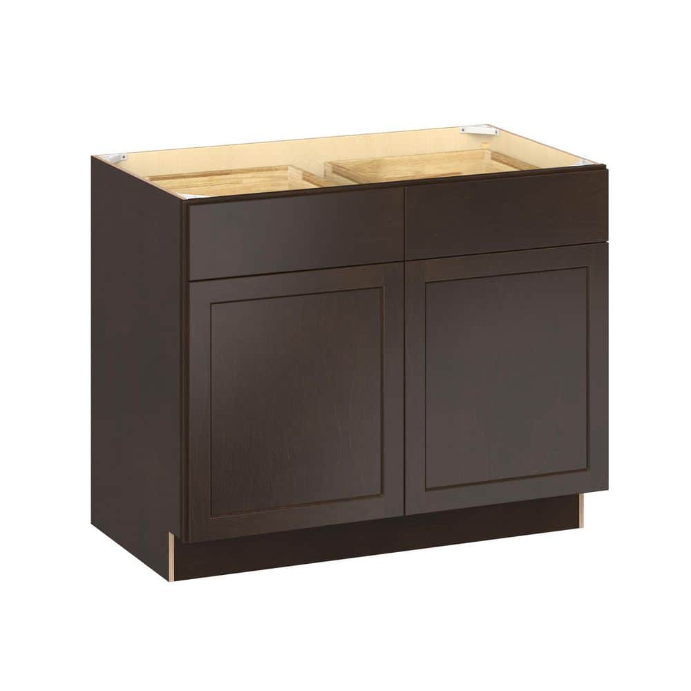 J COLLECTION Emerson Cocoa Base 2-Drawer with 2-Door Ready to Assemble ...