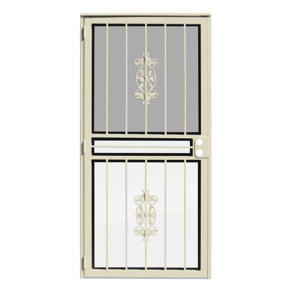 Unique Home Designs 36 in. x 80 in. Rambling Rose Almond Recessed Mount ...